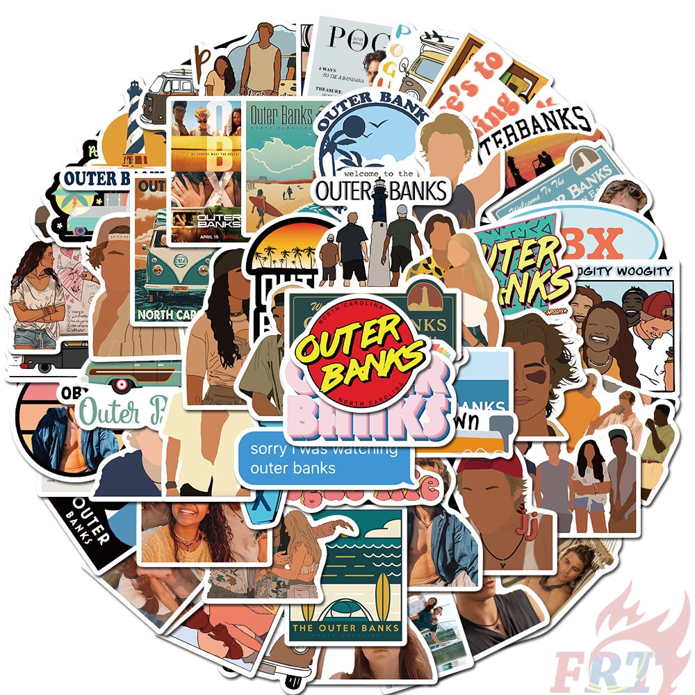 100Pcs/Set Outer Banks Series A สติ๊กเกอร์ DIY Fashion Waterproof ...