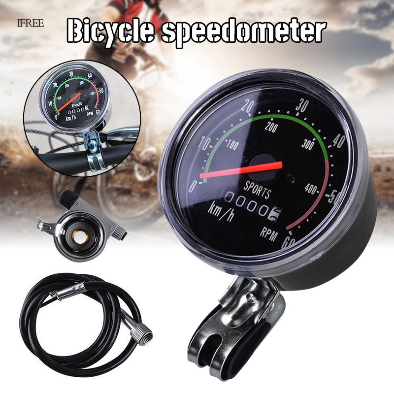 Mechanical Odometer Analog Bicycle Speedometer With Universal Hardware ...