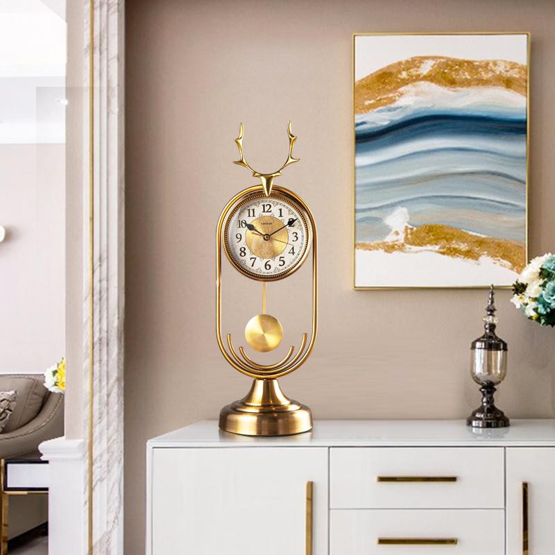 Light Luxury Desk Clock Clock Living Room Display Clock Home Desktop ...