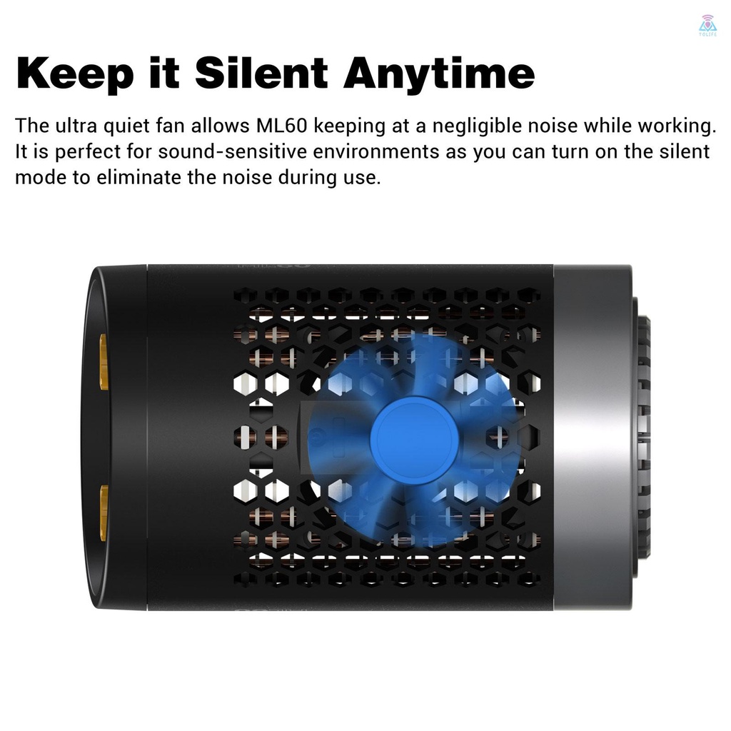 TL Godox ไฟ LED ML60 60W 5600K CRI96 TLCI97 16 กลุ่ม 32 ช่อง หน้าจอ LCD ...