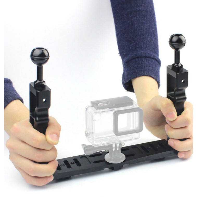 ราคาแบ่งกันใช้ มือจับ ดำน้ำ gopro action cam Handle Grip Stabilizer Rig ...