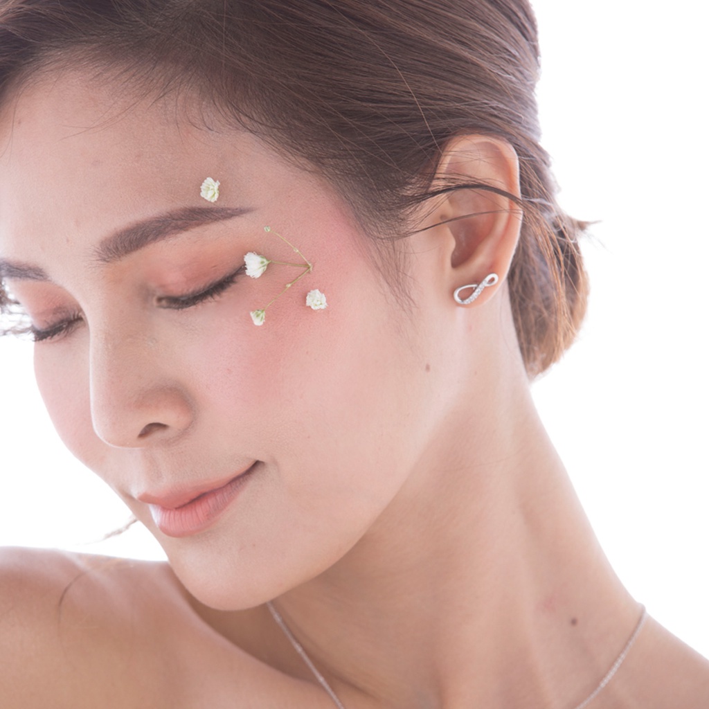 WEST ISLAND LONDON ต่างหู ตุ้มหู WE RH43-WI9301121 Mighty Earring - Rhrodium Plating - Nickel ...