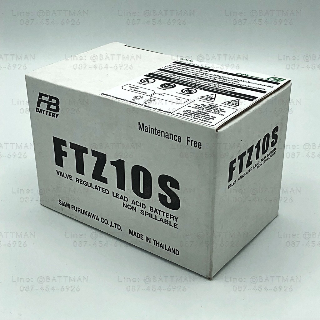 แบตเตอรี่แห้งพร้อมใช้ คุณภาพสูง ยี่ห้อ FB รุ่น FTZ10S-MF (12V 9AH ...