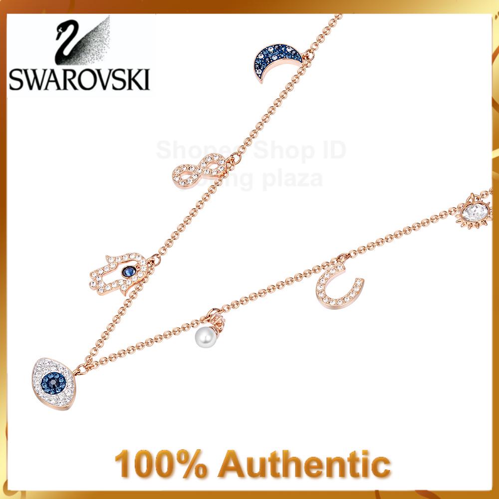CHARMS Swarovski สร้อยคอจี้รูปเกล็ดหิมะประดับเพชรพลอยเทียมเครื่องประดับ ...