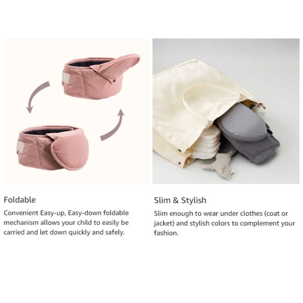 Bebefit Light Portable Foldable Hip Seat Baby Carrier Bebefit เป้อุ้ม ...