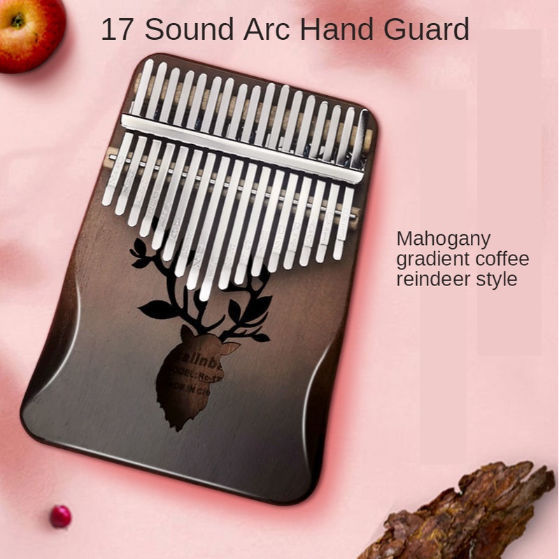 Byla Kalimba 17 Key Thumb Piano Mahogany Wooden Mbira Musical ...