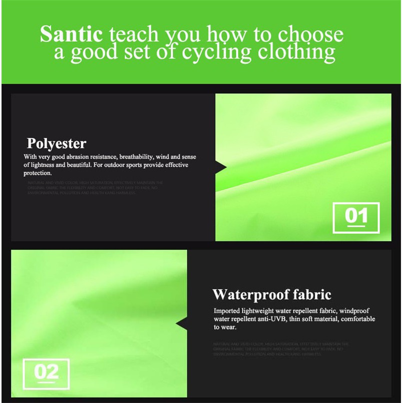SANTIC เสื้อกันฝนแขนยาวระบายอากาศสําหรับผู้ชายและผู้หญิง M5C07015V ...