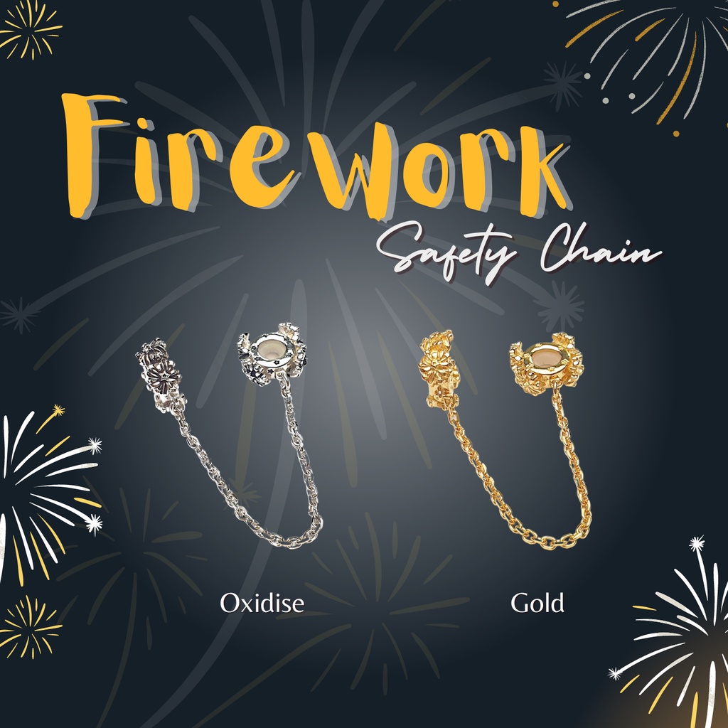 PHYA Firework Safety Chain เซฟตี้เชนเงินแท้ดอกไม้ไฟพลุ - phyajewelry ...