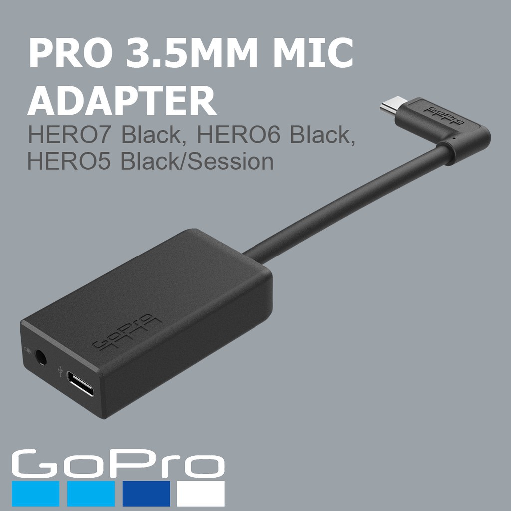 GoPro Pro 3.5mm Mic Adapter (ของแท้) อะแดปเตอร์ต่อไมค์แยก GoPro (HERO7 ...