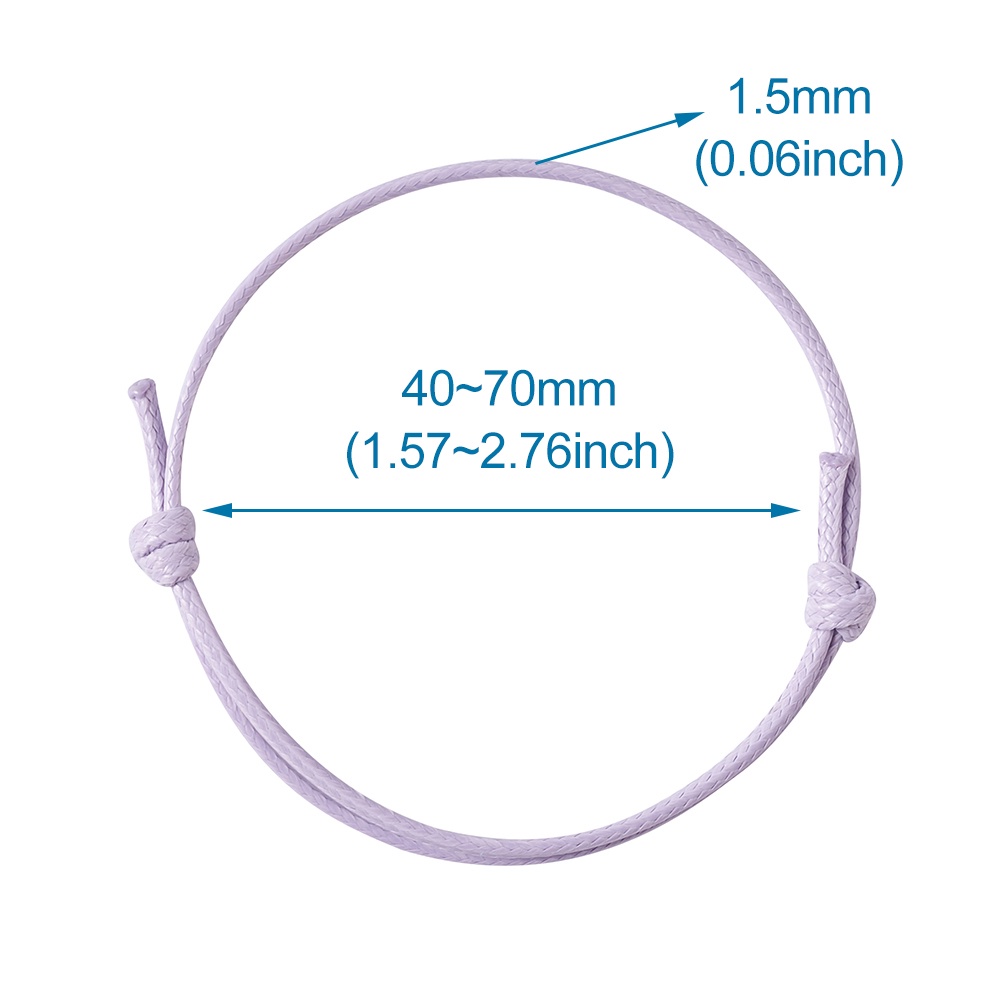 50pcslot Unisex Woven Korean Waxed Polyester Cord Bracelet Handmade ...
