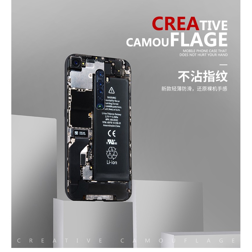 Oppo Reno 2 โทรศัพท์มือถือเปลือกบุคลิกภาพความคิดสร้างสรรค์ชาย Rno 2 ฝา ...