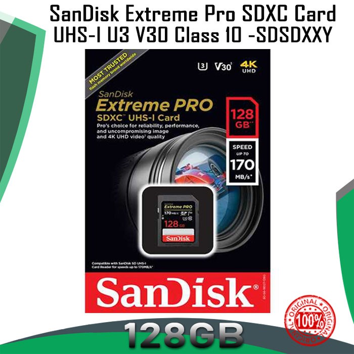 Extreme Pro Sdxc Sd Card Uhs-I U3 V30 128gb Sdcard 128gb Ori ...