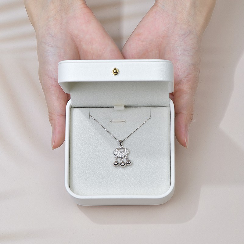 safe lock necklace female sterling silver new style clavicle chain ...