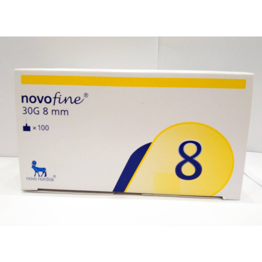 Novofine 30G 0.3X8mm 100 ชิ้น 1 กล่อง สีเหลือง กล่องใหม่ | Shopee Thailand