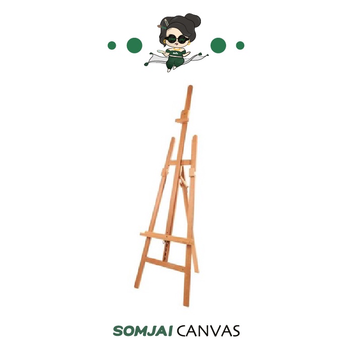 Somjai Selected ขาตั้งวาดรูปเกรด A ไม่มีเสี้ยน FORWARD-STYLE EASEL W09B - somjai_canvas - ThaiPick