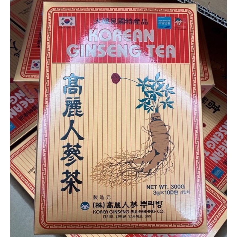 แพ็คเกจใหม่ล่าสุด ชาโสมเกาหลีแท้ 100 KOREAN ONE GINSENG TEA 1 กล่องใหญ่ ...