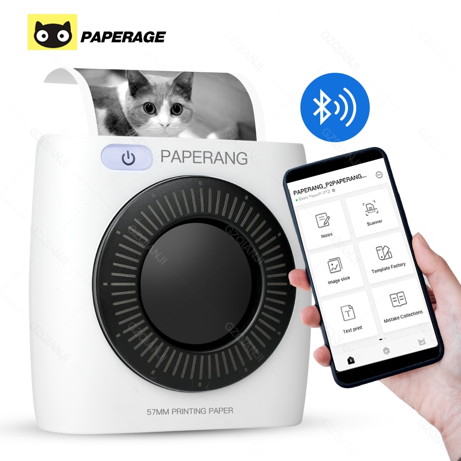 PAPERANG P2 Pocket Mini Printer Mini Portable Bluetooth Printer ...
