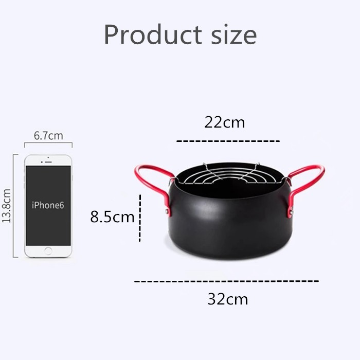 [Shop Malaysia] Ready Stock 22cm Japanese Style Tempura Deep Frying Pot ...
