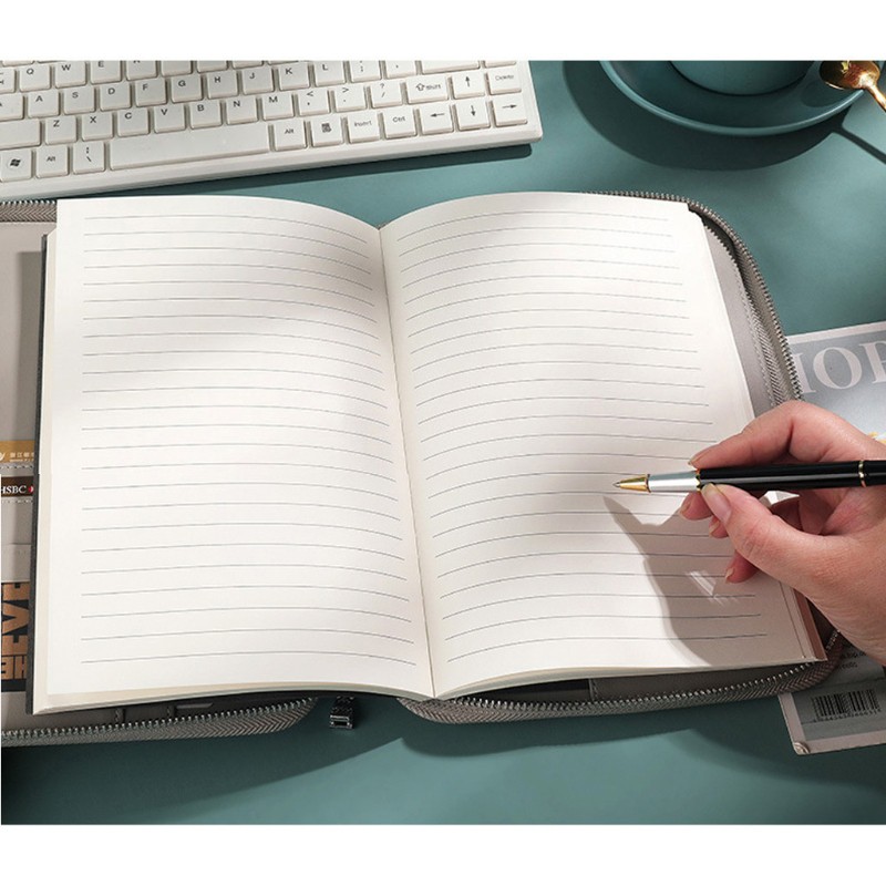 PU Leather Notebook Business Notepad Loose Leaf Binder Spiral Notebook ...