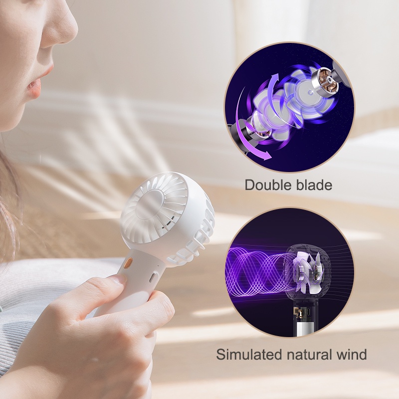 Portable Fan Usb Rechargeable Mini Electric Charging Fan 1500mAh ...