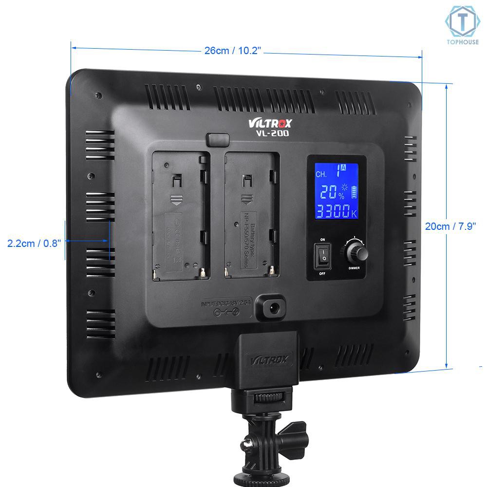 Viltrox VL-200T แผงไฟวิดีโอการควบคุมไร้สายสองสี 3300K-5600K 192 Beads ...