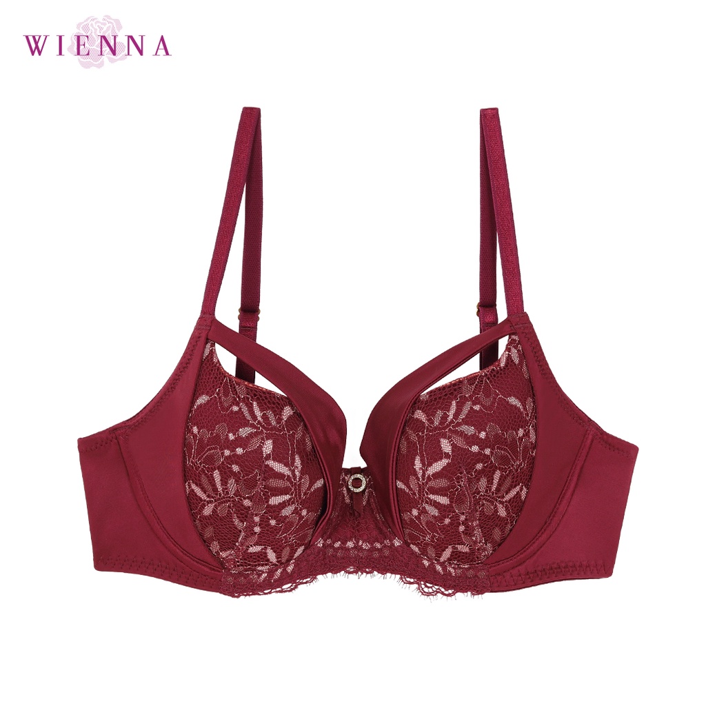 WIENNA Luxury DB21900 ชุดชั้นในเวียนนา มีโครง สีแดง ROSE LILLY ...