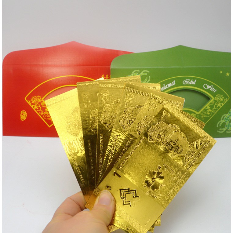 6pcsset Hari Raya Gold Notes Sets SELAMAT HARI RAYA AIDILFITRI RedGreen ...