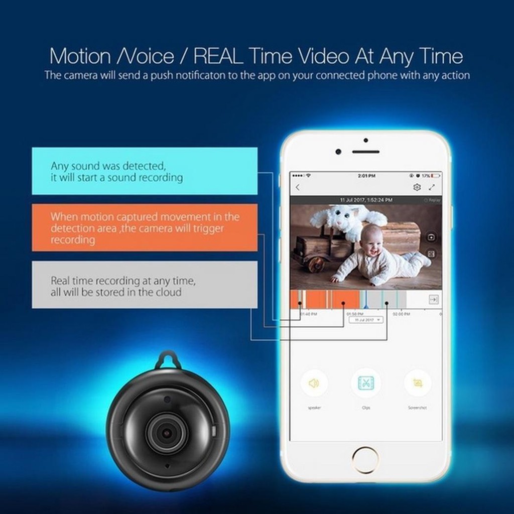 HD 720p WiFi Camera Wireless Intelligent Network Surveillance Camera ...