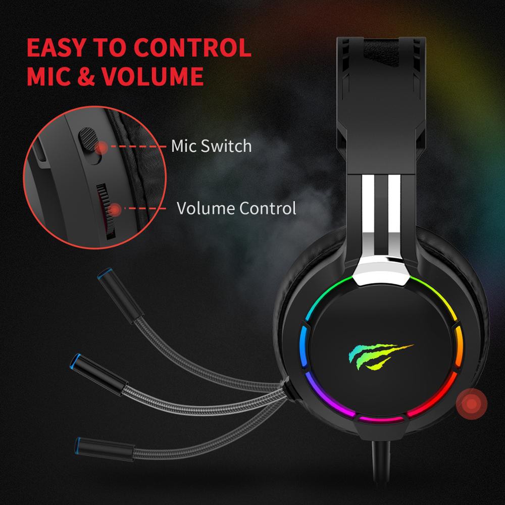 ﹍Havit Professional RGB Gamer Headset for Computer PS4 Gaming ...