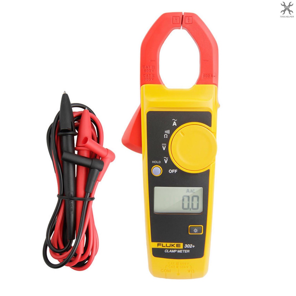 [Toolhelper] Fluke F302+ แคลมป์มิเตอร์ดิจิทัล หน้าจอ LCD AC/DC แบบสากล ...