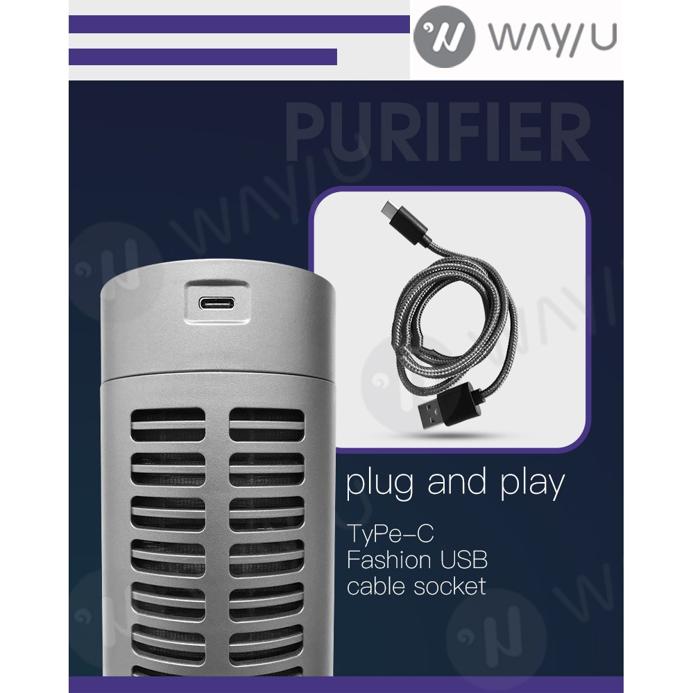 WAYUเครื่องฟอกอากาศที่มีแผ่นกรอง HEPA H13 รุ่น WU-CA238 ฆ่าเซื้อโรคได้ ...