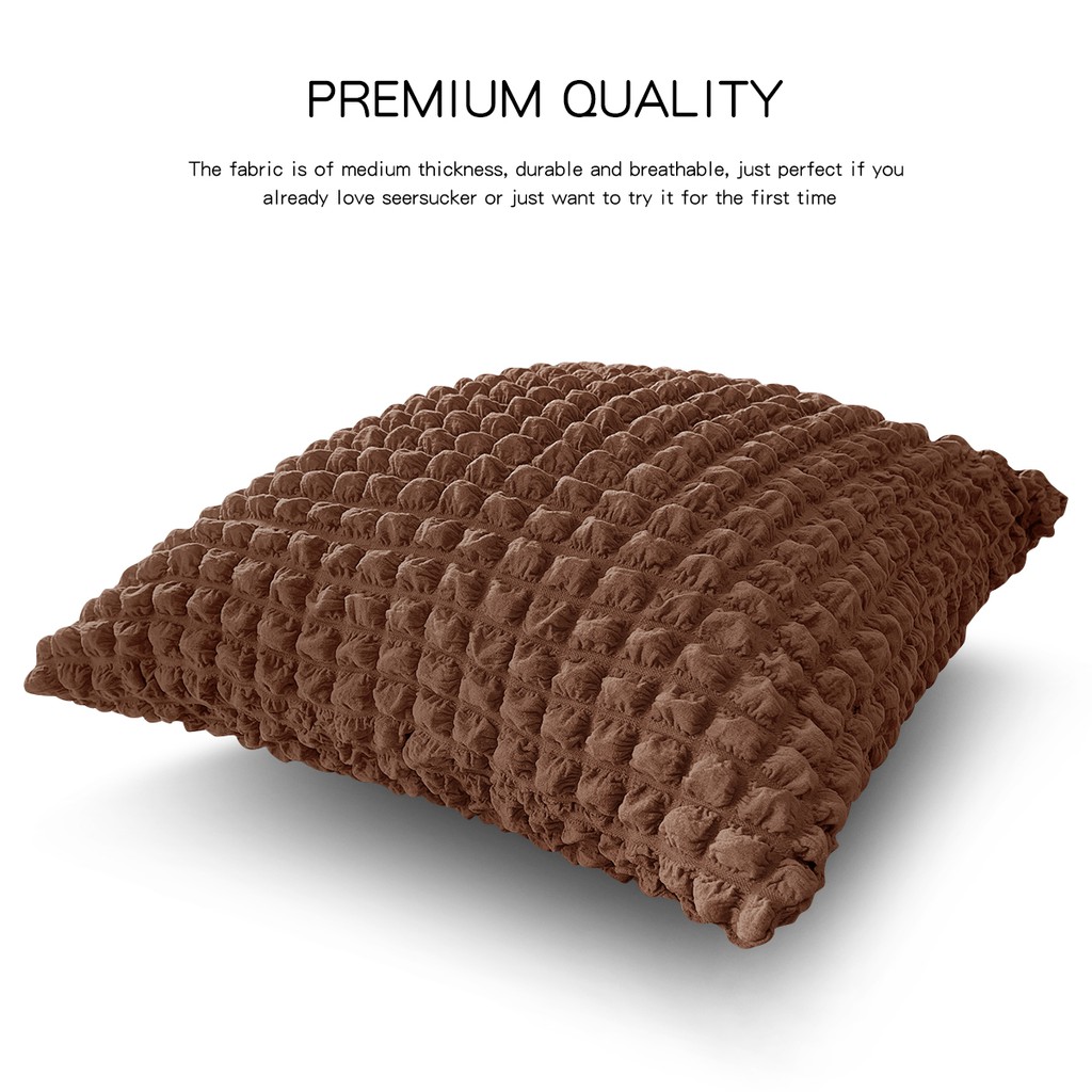 พร้อมส่ง ปลอกหมอนอิง ทรงสี่เหลี่ยม ลาย Seersucker 3D ขนาด 45x45 ซม. สําหรับตกแต่งโซฟา ห้องนอน ...