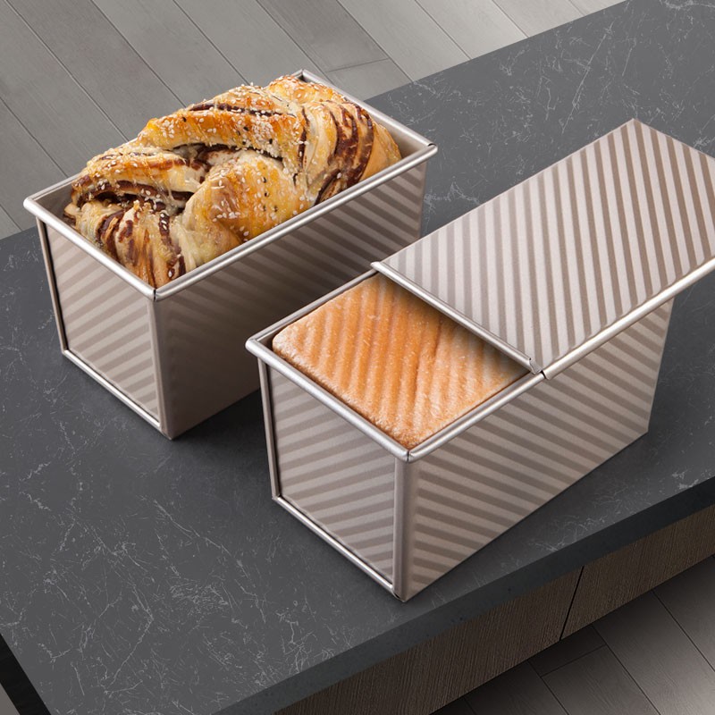 Toast mould box 450 g non-stick baking tools household with cover oven ...