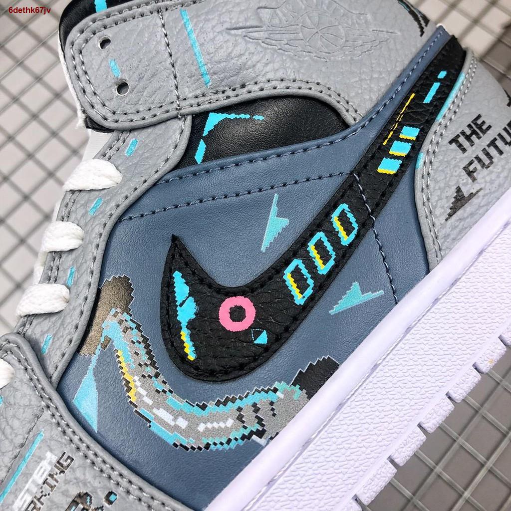 Nike Air Jordan 1 Mid Breathable Tide Shoes รองเท้าวิ่งรองเท้ากีฬา ...