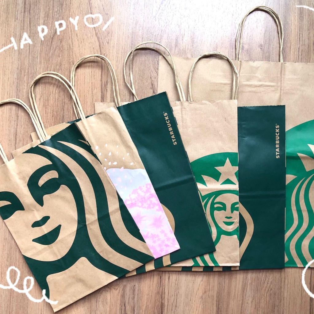 ขายถุงกระดาษสตาร์บัคส์ Starbucks Paper Bag - berry_brand - ThaiPick