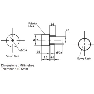 TMB12A03 TMB12A05 TMB12A12 Active Buzzer 12x9.5mm | Shopee Thailand