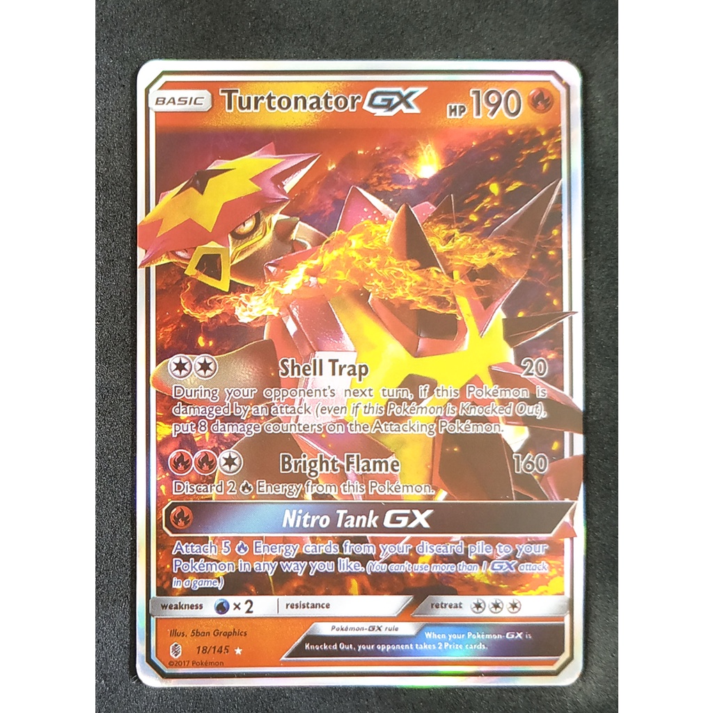 Turtonator GX 18145 บากุกาเมส Pokemon Card (Matt Shadow Series) ภาษา ...