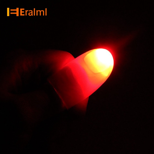 1 Pair Creative Magic Thumb Tip LED Light Magic Trick Finger Lights for ...