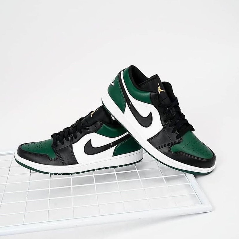 (พร้อมส่ง) Nike Air Jordan 1 Low Bred Toe Green Toe Dark Teal (แท้100 ...