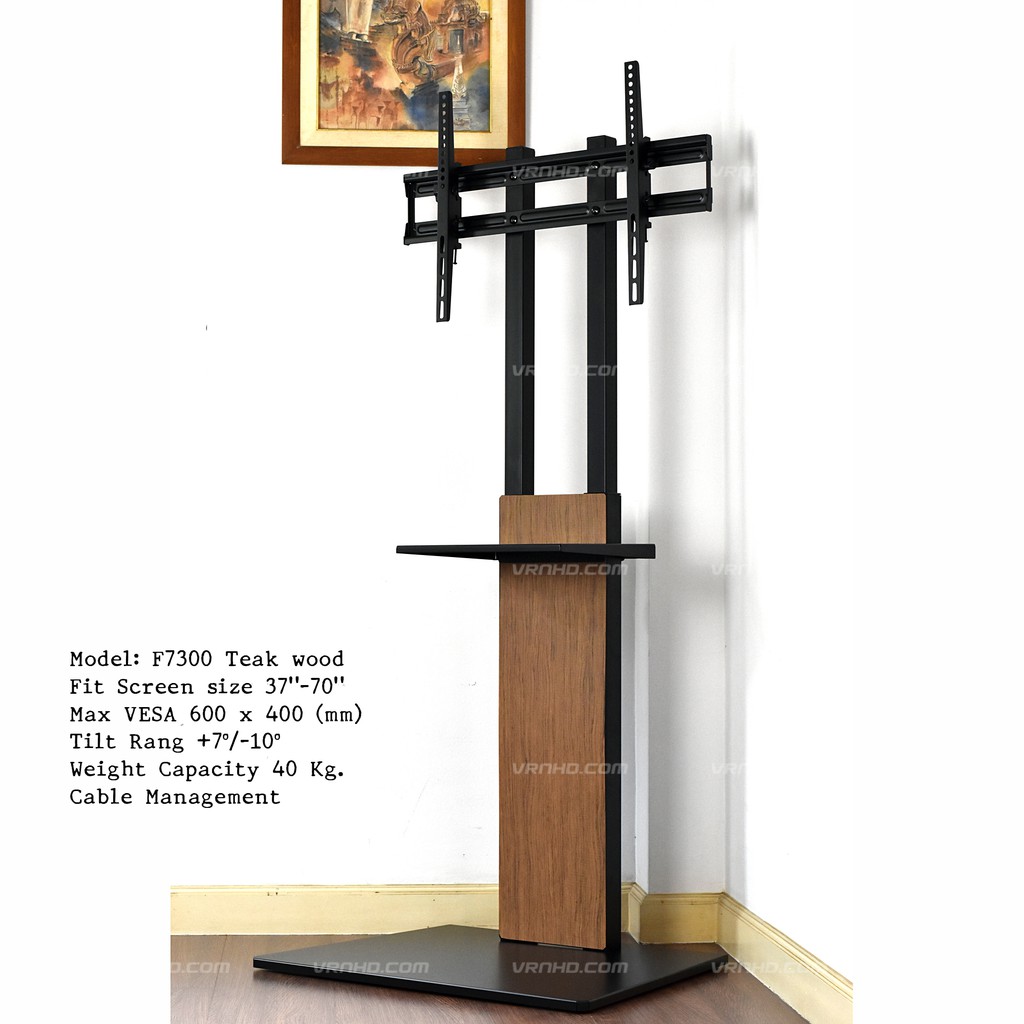 F7300-Wrap Teak Wood ขาตั้งทีวี 37-70 Pure Flat Design TV Stand with ...