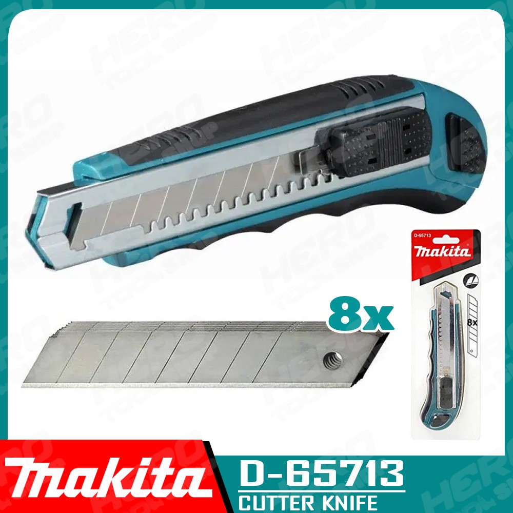 MAKITA มีดคัตเตอร์ คัตเตอร์ พร้อมใบมีด 8 ใบ รุ่น D-65713 | Shopee Thailand
