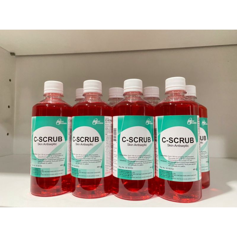 C-Scrub skin Antiseptic น้ำยฆ่าเชื้อโรค ใช้ล้างมือทำความสะอาดร่างกาย ...