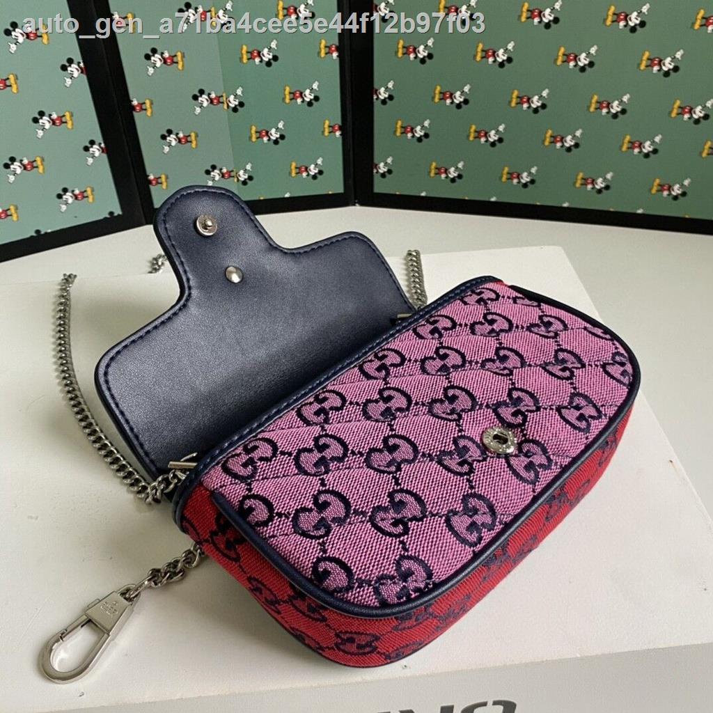 G ucci (With box) New high quality Multicolor GG series one shoulder ...