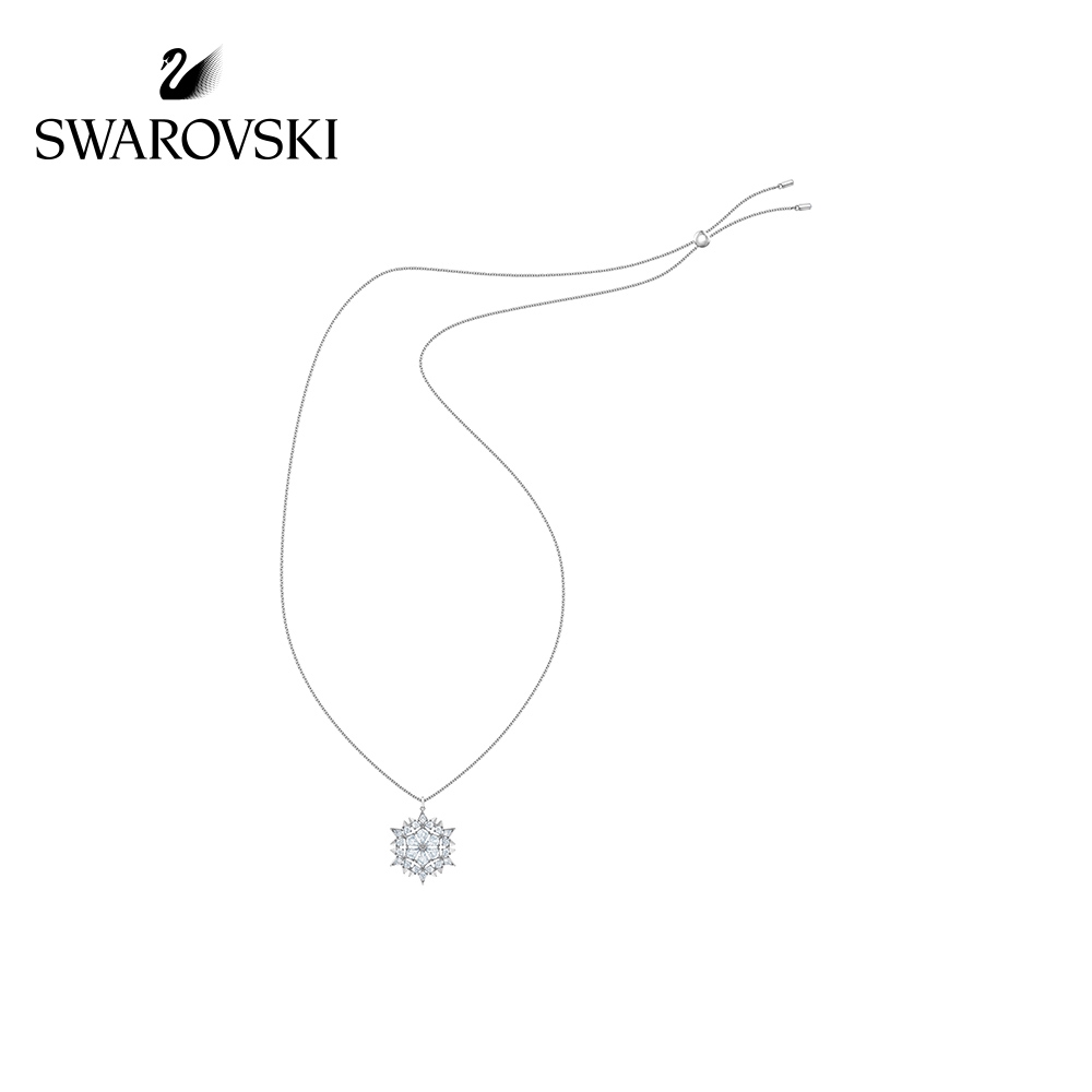 CHARMS Swarovski สร้อยคอจี้รูปเกล็ดหิมะประดับเพชรพลอยเทียมเครื่องประดับ ...