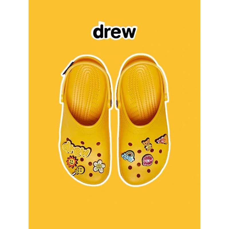 รองเท้าแตะ crocs x drew by Justin Bieber | Shopee Thailand