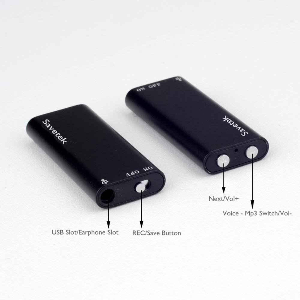 เครื่องบันทึก Savetek Smallest Mini USB Pen Voice Activated 8GB Digital ...