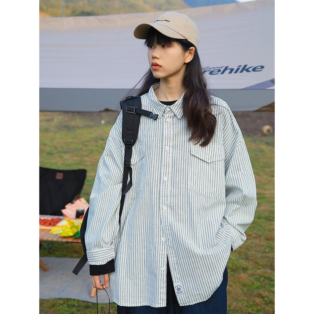 ร้อนKOUEMGIที่ว่างเปล่ารสชาติ เสื้อเชิ้ตแขนยาวญี่ปุ่นผู้ชายและผู้หญิงแบรนด์น้ำเสื้อลายหลวมสบายๆ ...