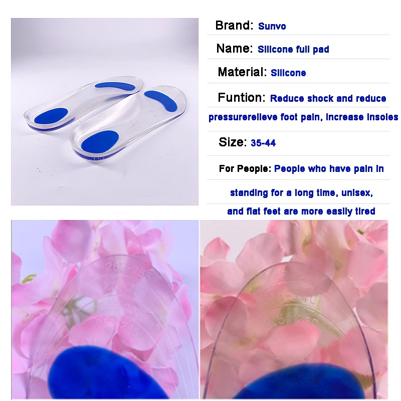 พื้นรองเท้าMedical Silicone Gel ole for Flat Feet Arch Suort Orthoedic ...