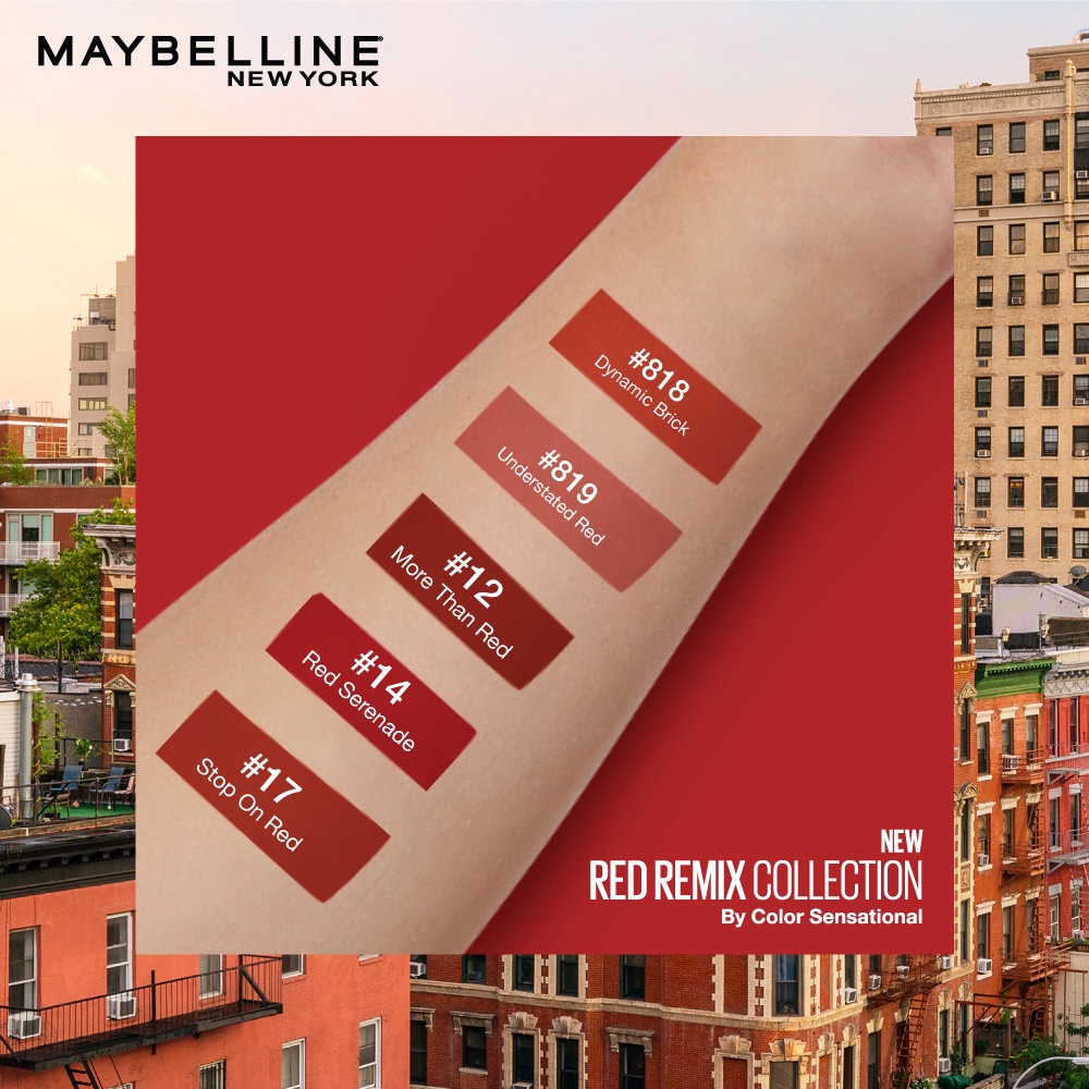 ลิปแมทจิ้มจุ่ม เมย์เบลลีน เร้ด รีมิกซ์ ลิปโทนแดง 7 มล MAYBELLINE ...