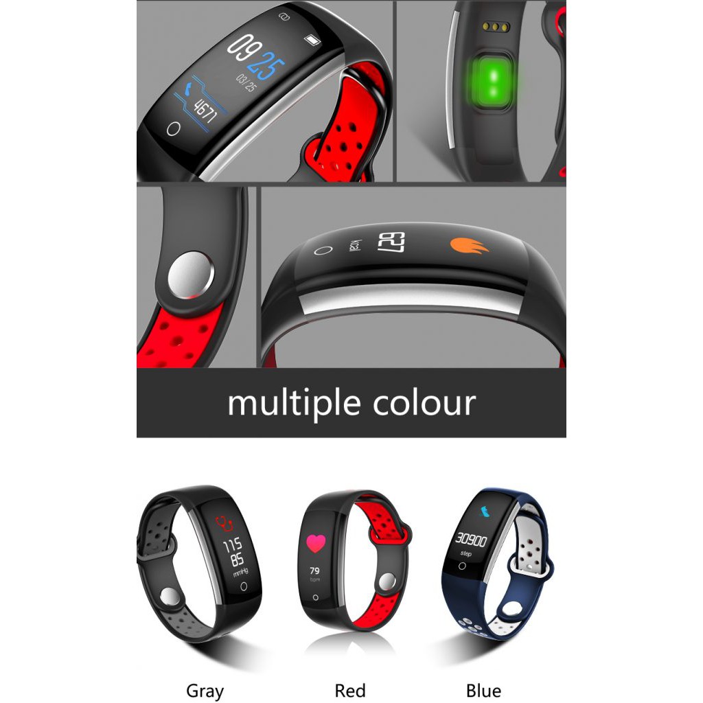 Sale กระหน่ำ นาฬิกาเพื่อสุขภาพ สายรัดข้อมืออัจฉริยะ Q6-SMART BRACELET ...